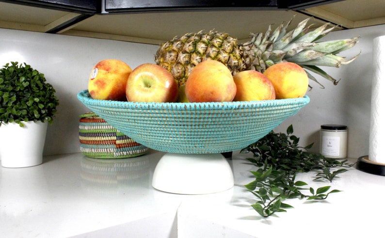 Blue Fruit & Wall Baskets Made in Senegal Handmade - Etsy