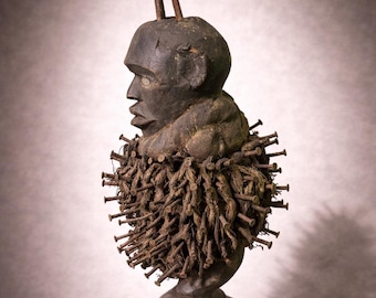 African Bakongo Nail Statue: Congo Power Figure, 34cm - Etsy