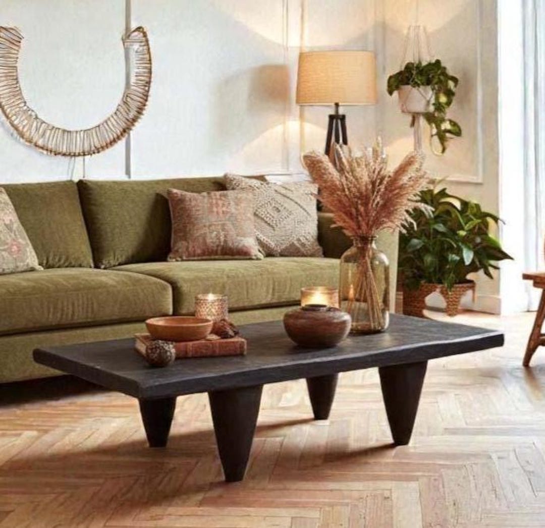 Vintage Senufo Bench Coffee Table: African Wood, Hand Carved From Ivory ...