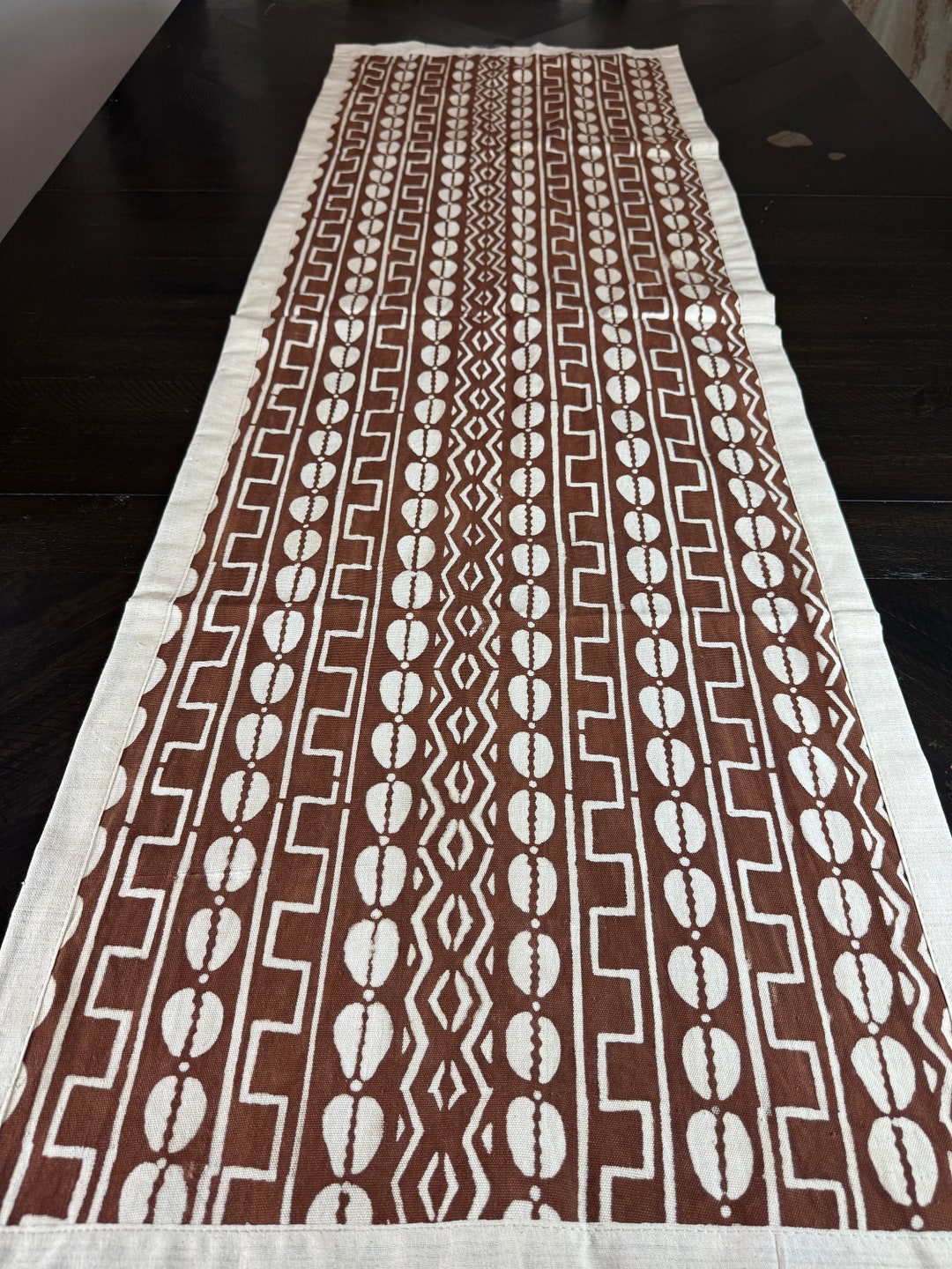 Brown Mudcloth Table Runner: African Bogolan, Boho Home Decor - Etsy