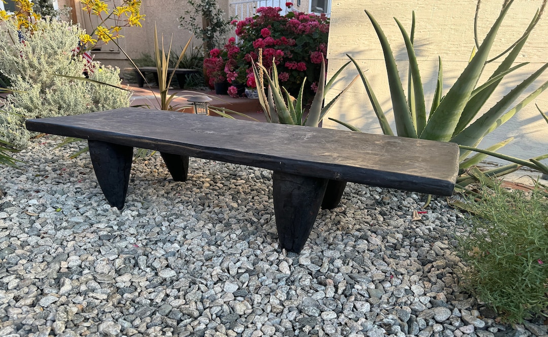 44" Vintage Senufo Bench: African Wood Coffee Table - Etsy