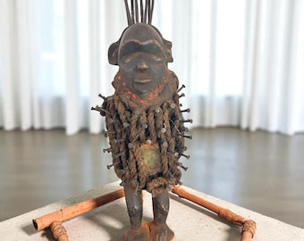 African Bakongo Nail Statue - Congo. African Art Nkondi or Power Figure ...