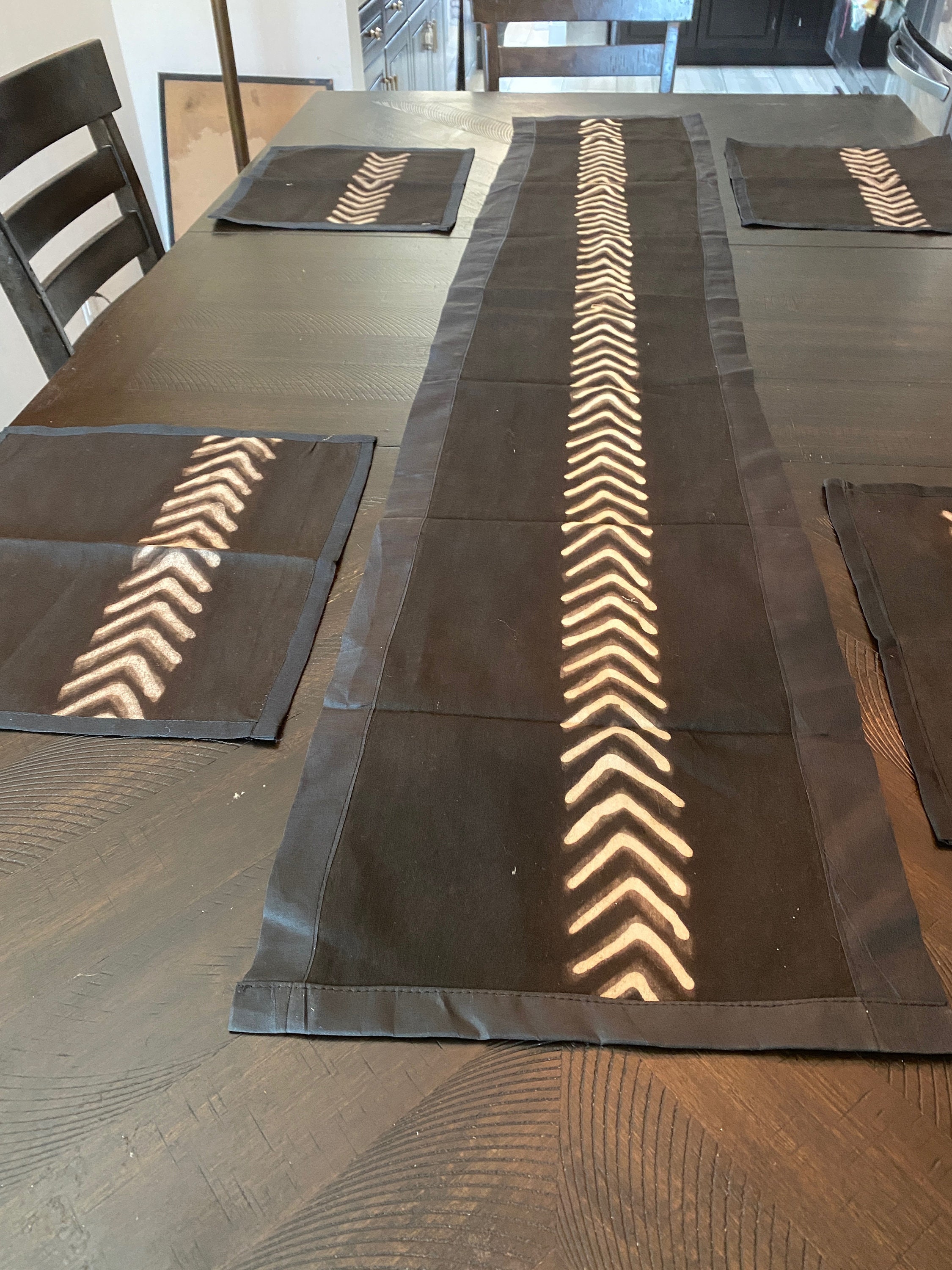 African Mudcloth Table Runner, Africa Home Wall Decor, Boho Wall Table ...