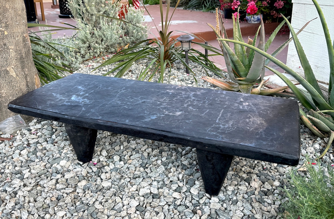 38” Senufo Bench Coffee Table, African Vintage Senufo Authentic Bench ...