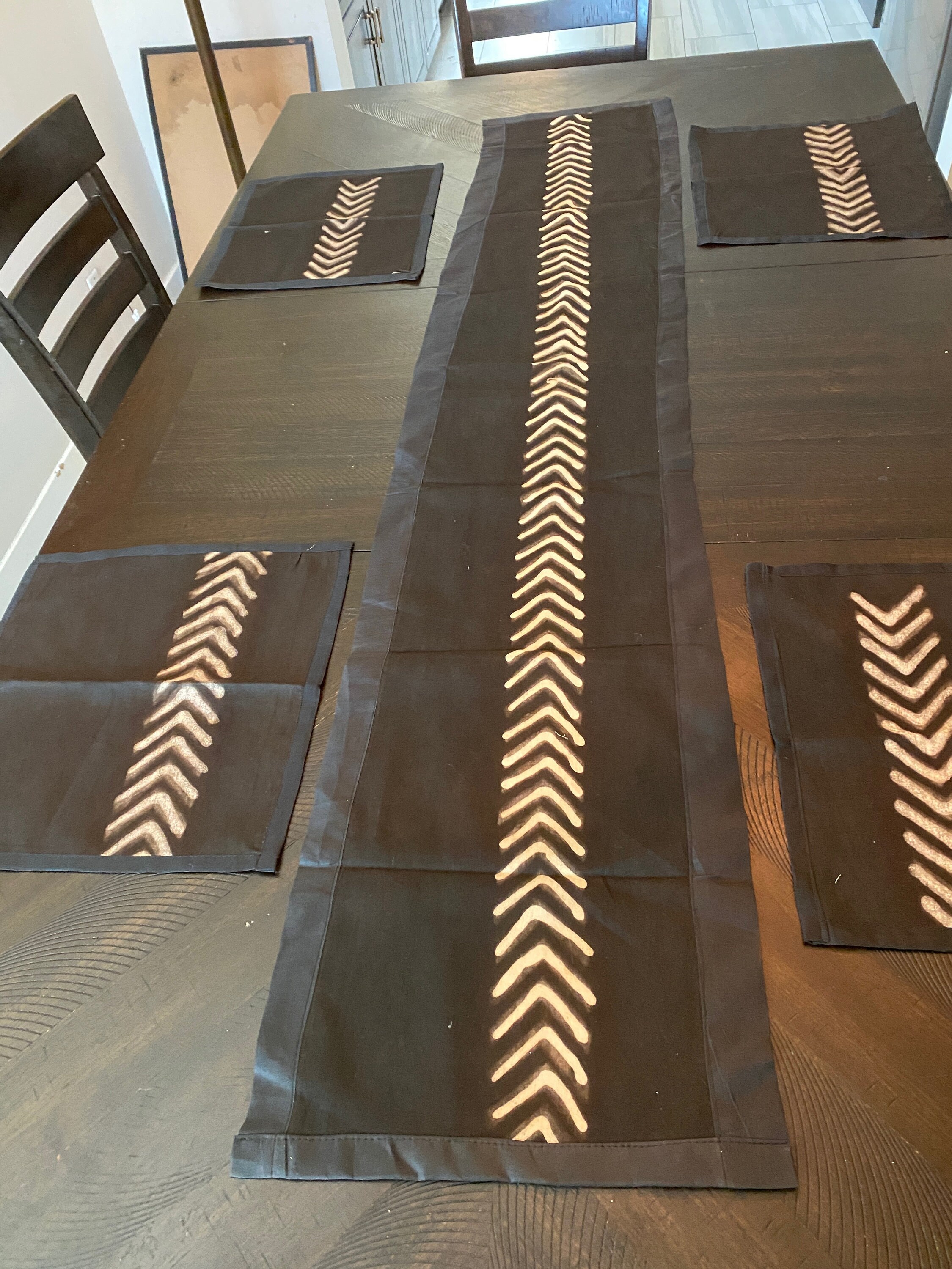 African Mudcloth Table Runner, Africa Home Wall Decor, Boho Wall Table ...