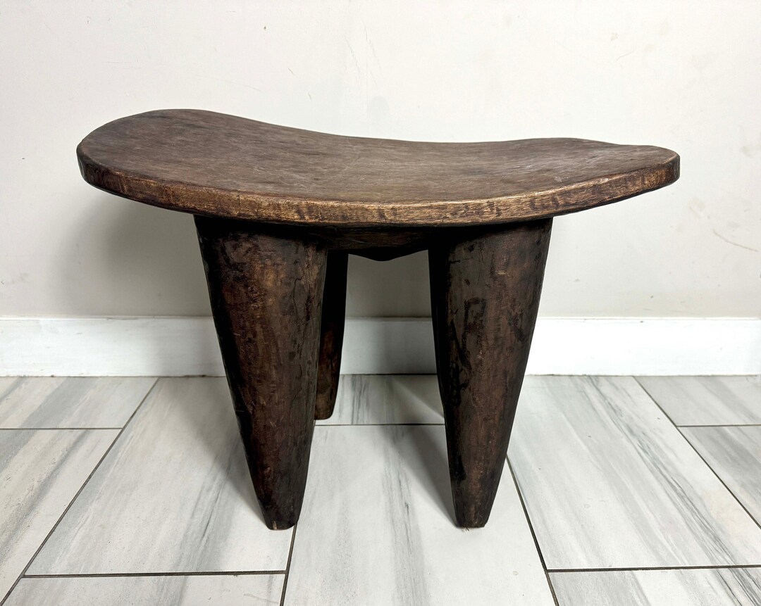 Large Senufo Stool Hand-carved Wooden Bench Side Stool Wood Stool ...