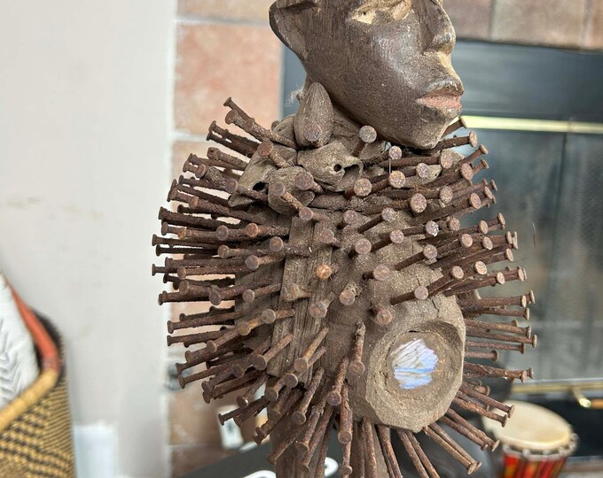 African Bakongo Nail Statue: Congo Power Figure, 34cm - Etsy