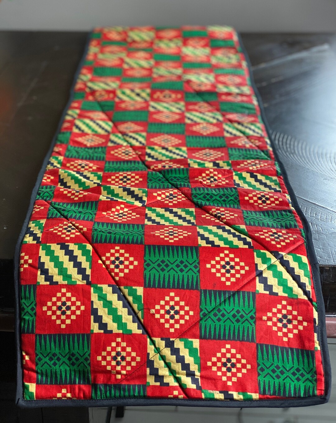 Handmade Ankara Quilted Table Runner: African Fabric Table Linen - Etsy
