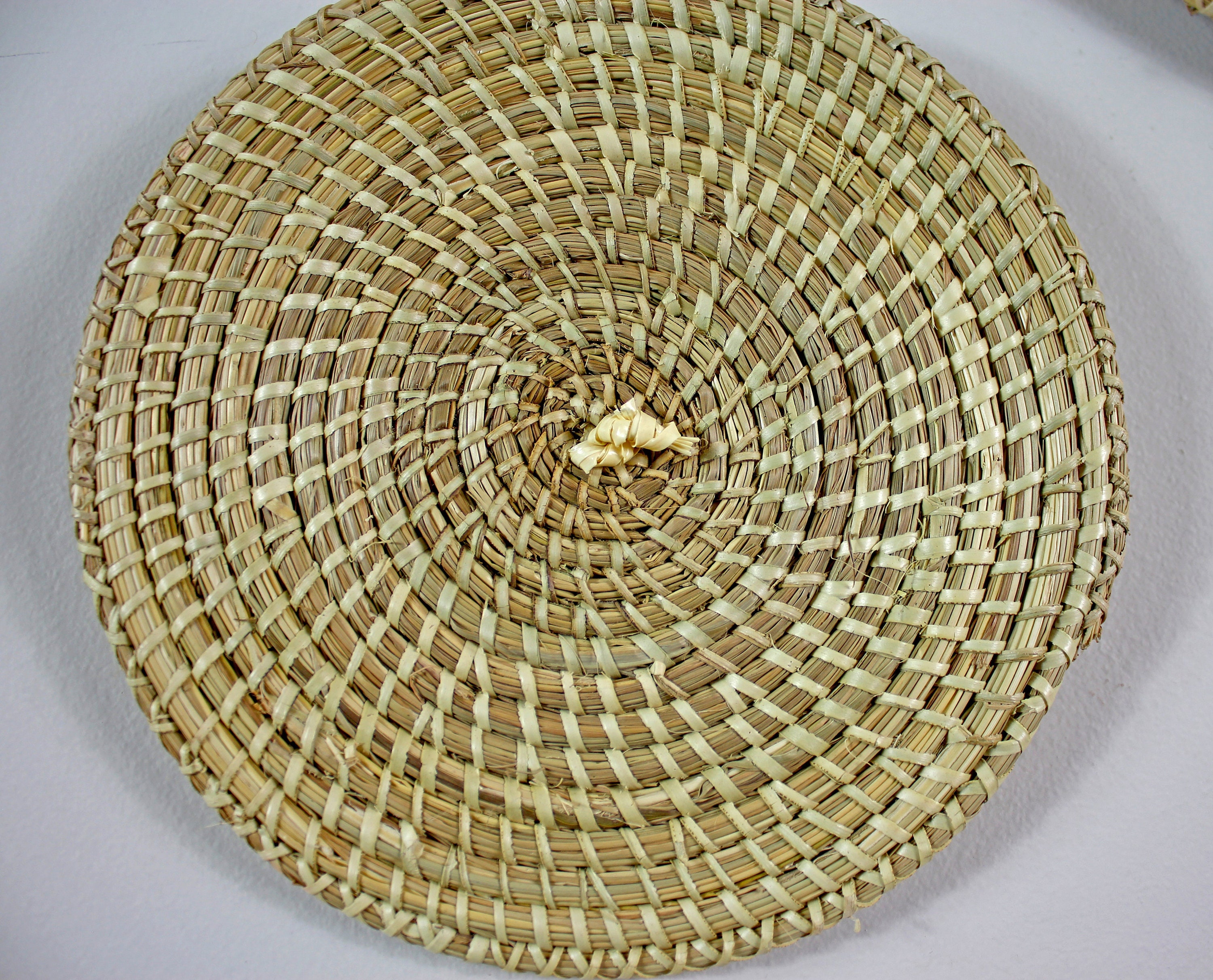 Beige African Senegal Woven Round Pad for Wall Decor – Set of 6 ...