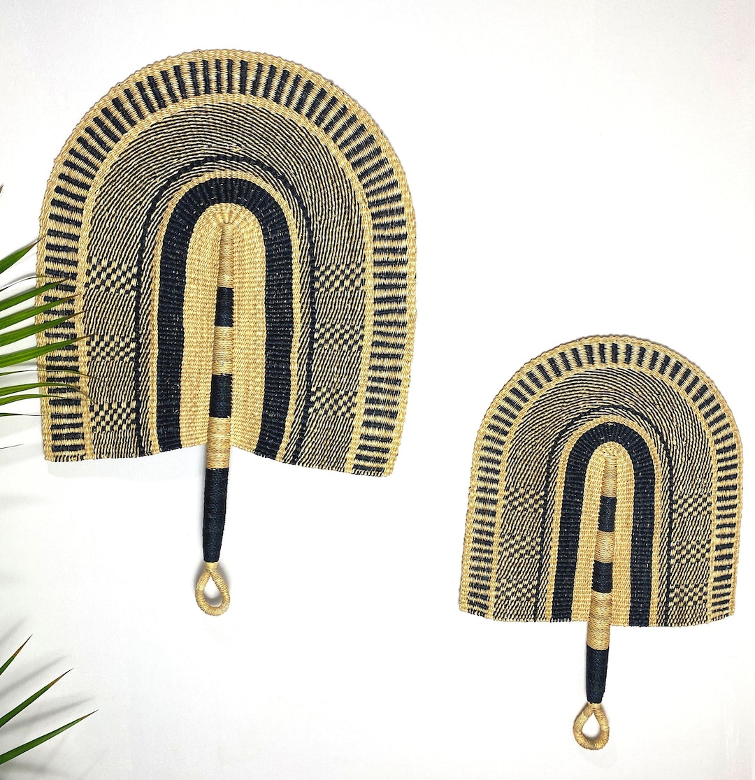 Handwoven Bolga Fan: African Boho Wall Decor - Etsy