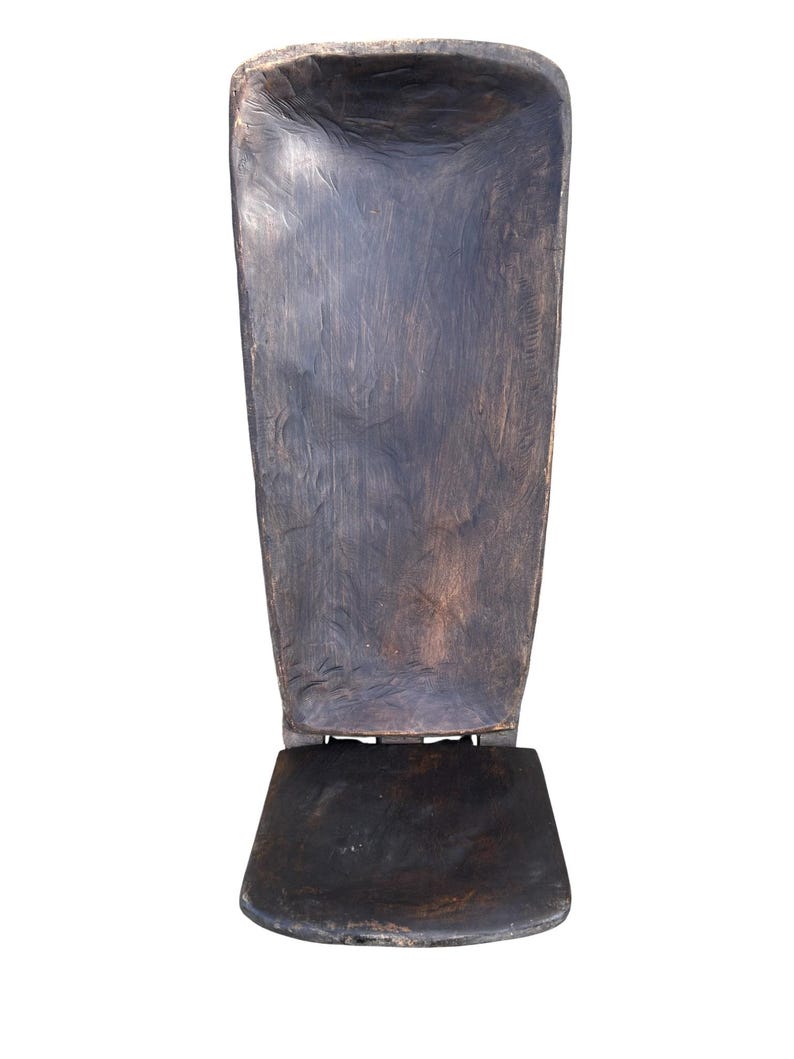 Senufo Stargazer Folding Antique Chair: Hand-carved African Wood 42H X ...