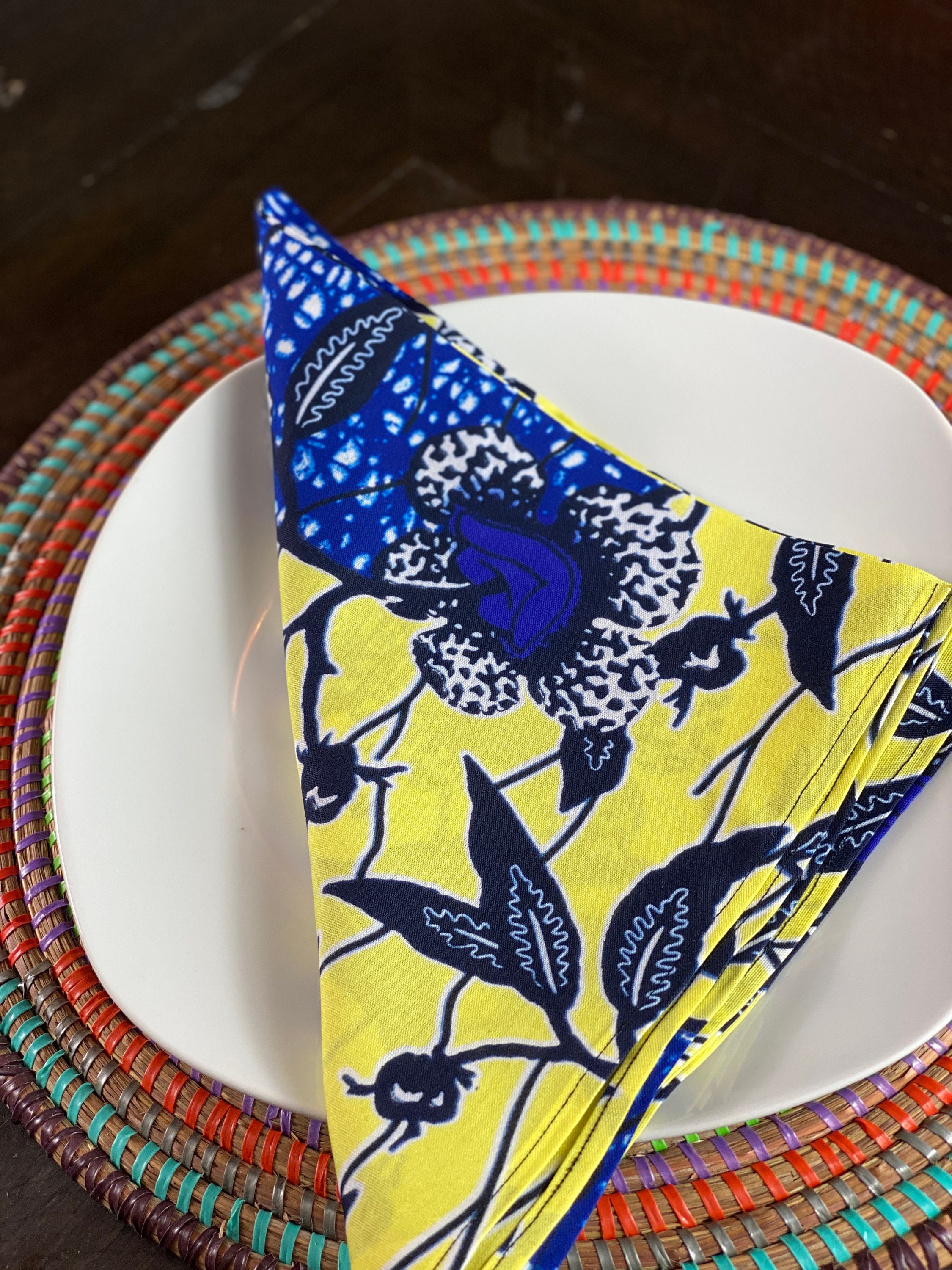 Ankara Napkins: Handmade African Print Dinner Cloth, Set of 2 - Etsy