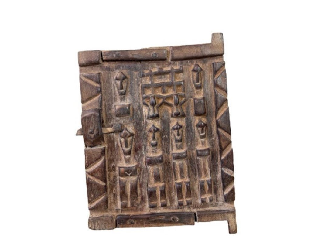 Handcarved Dogon Door Art – Turtle Symbol & Ancestor Forms - Etsy