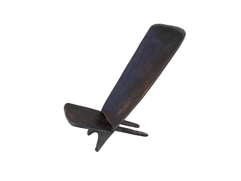 Senufo Stargazer Folding Antique Chair: Hand-carved African Wood 42H X ...