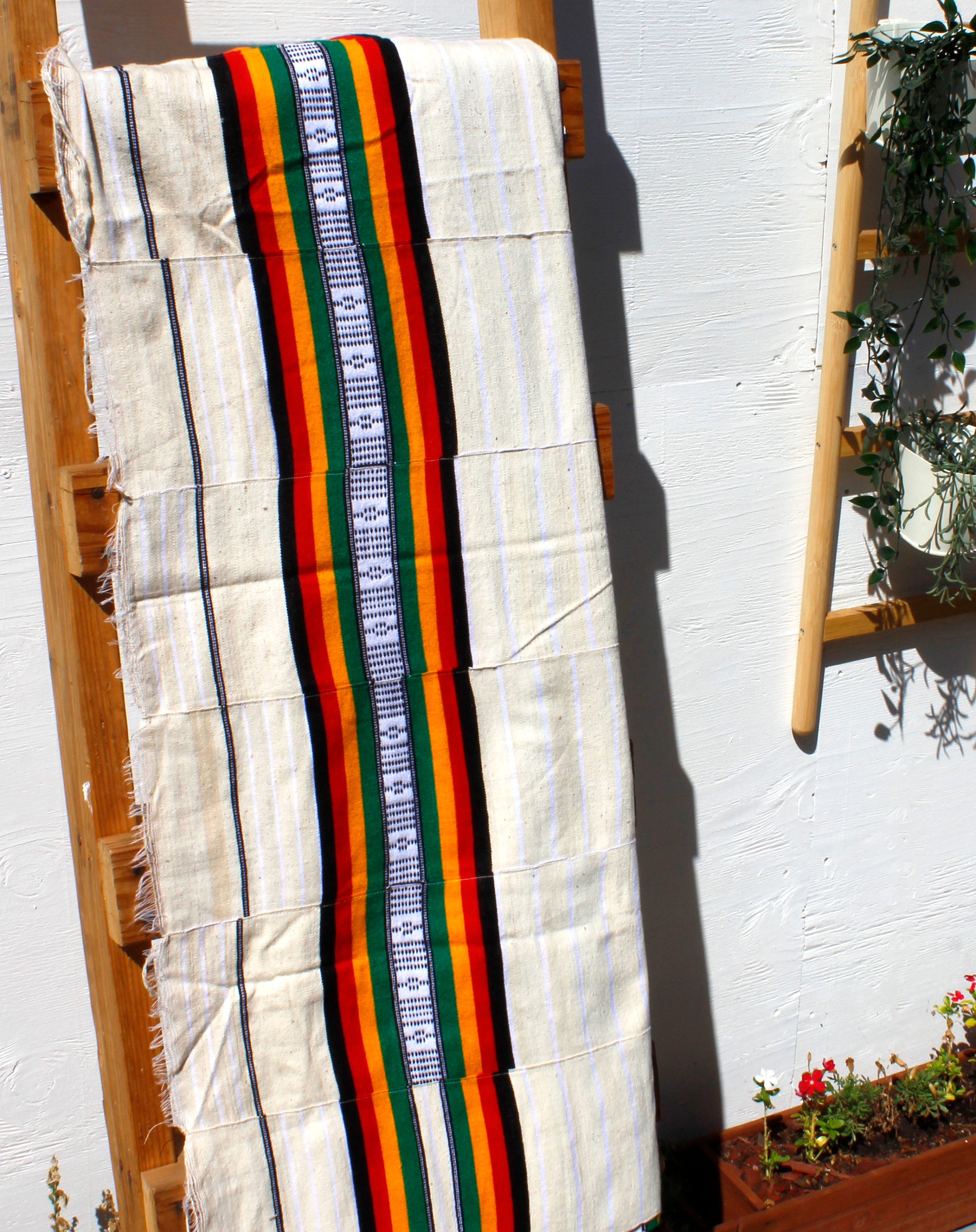 Beige Multi Colors Fulani Throw/blanket/african Collectible Textile ...