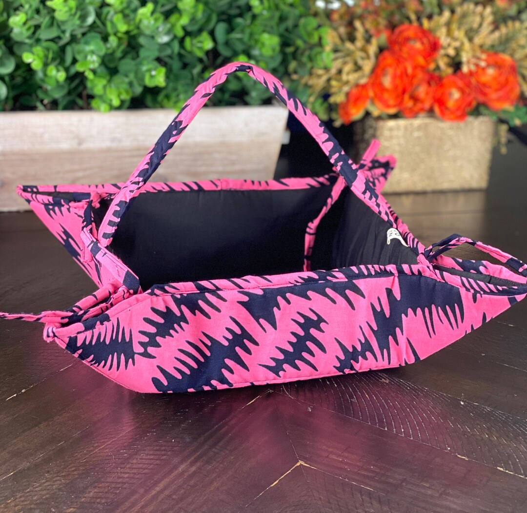 Alice Pink Ankara Breadbasket| Table Linen| Handmade African Fabric ...