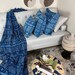 Lolo Blue African Mudcloth Blanket Set Traditional Textile - Etsy