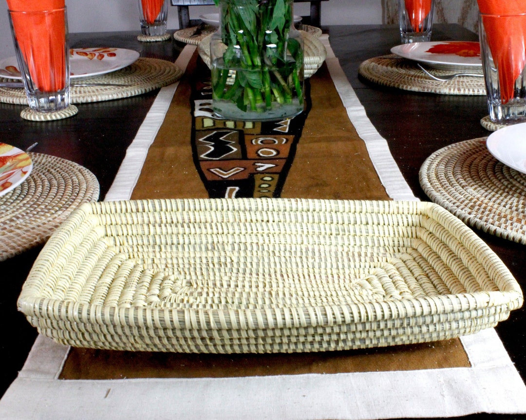 Beige Handmade Senegal Bread Basket Handmade Senegalese - Etsy