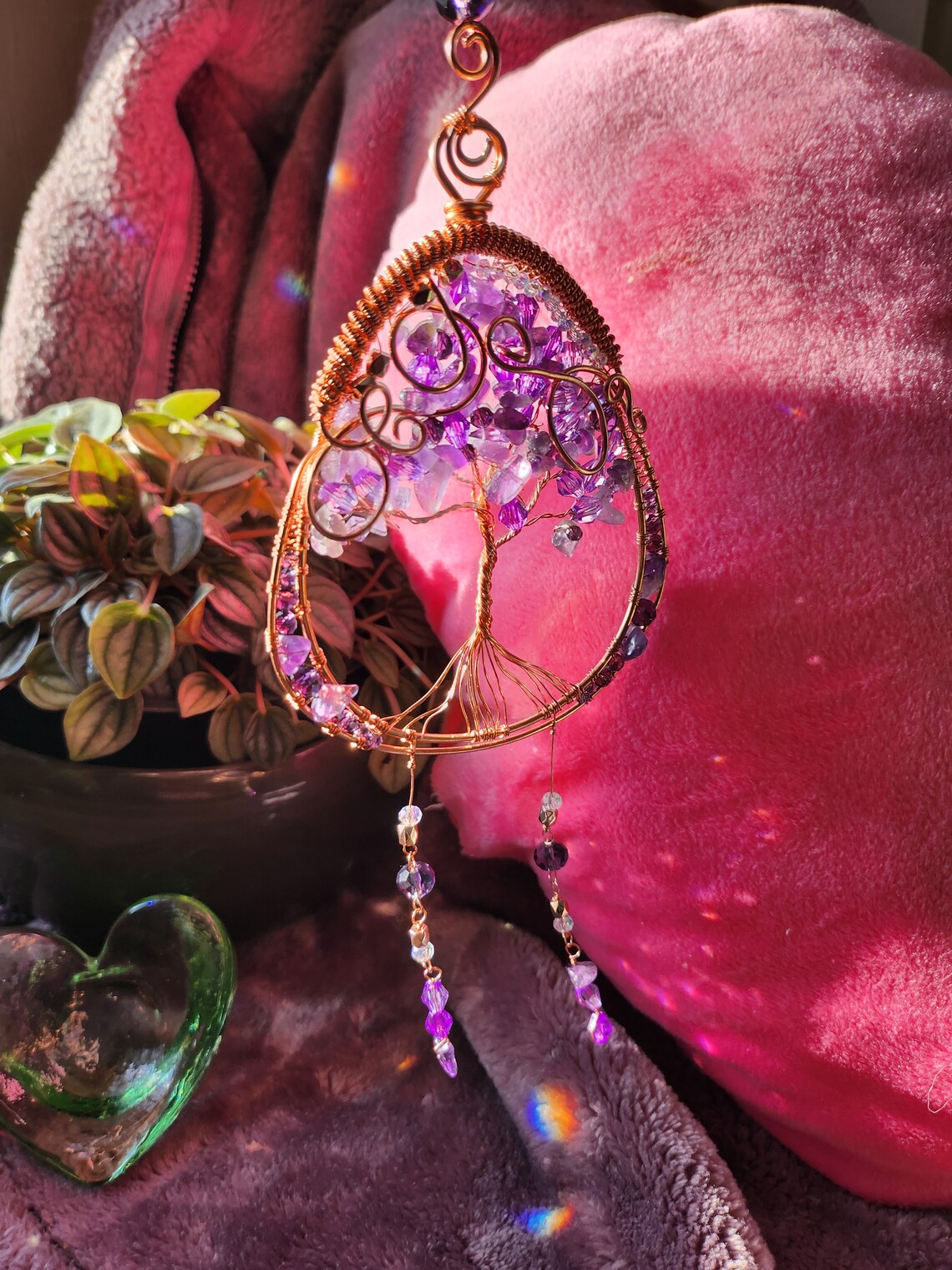 GEMSTONE TREE OF Life Tree of Life Wall Hanging Tree of Life Suncatcher ...