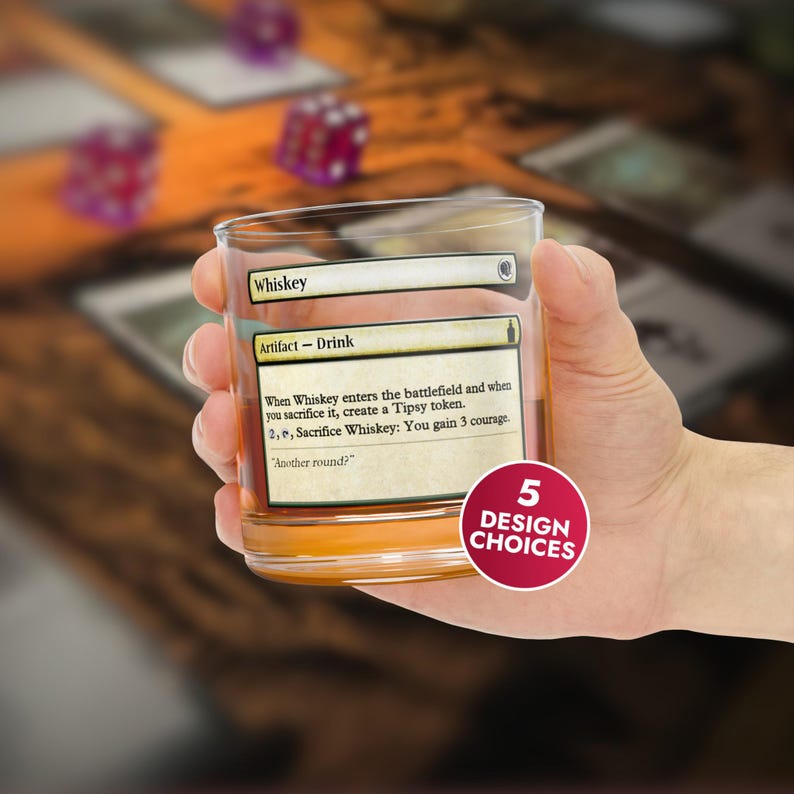 Whiskey Glass, Magic the Gathering Gifts, MTG Tumbler, Rum Rocks Glass ...