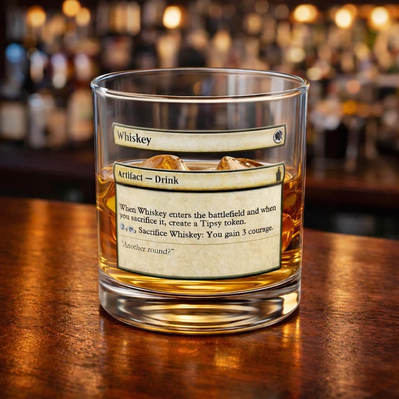 Whiskey Glass, Magic the Gathering Gifts, MTG Tumbler, Rum Rocks Glass ...