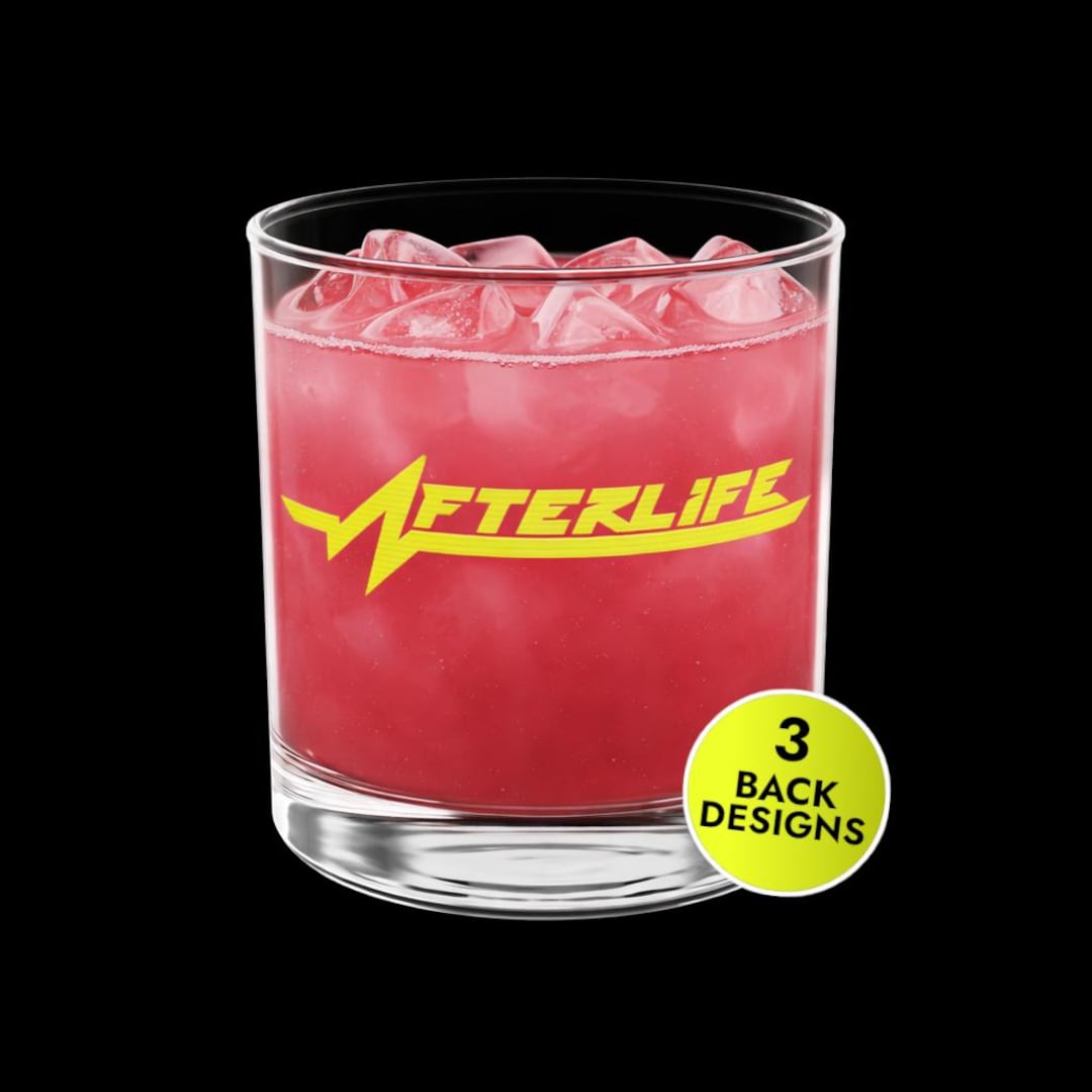 Afterlife Cocktail Glass, Cyberpunk Gifts, 10oz Tumbler, Recipe Rocks ...