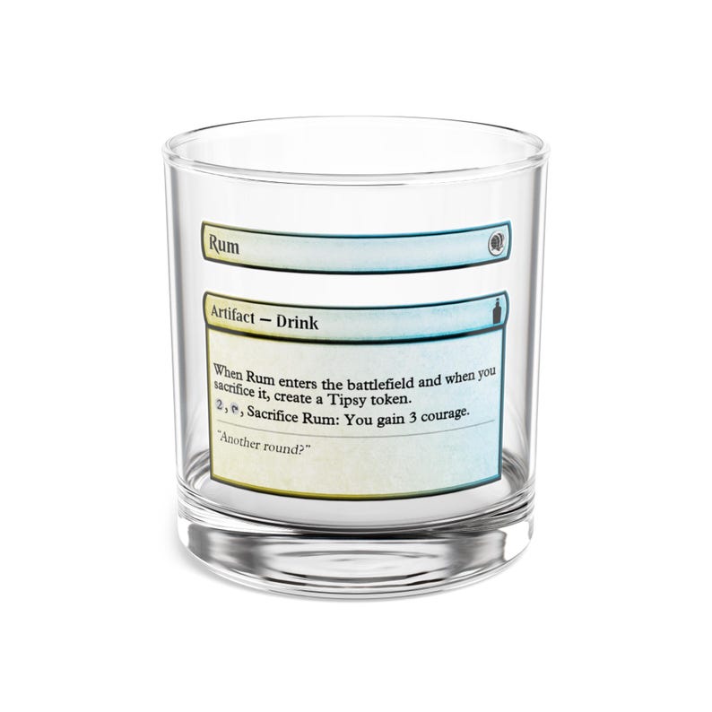Whiskey Glass, Magic the Gathering Gifts, MTG Tumbler, Rum Rocks Glass ...