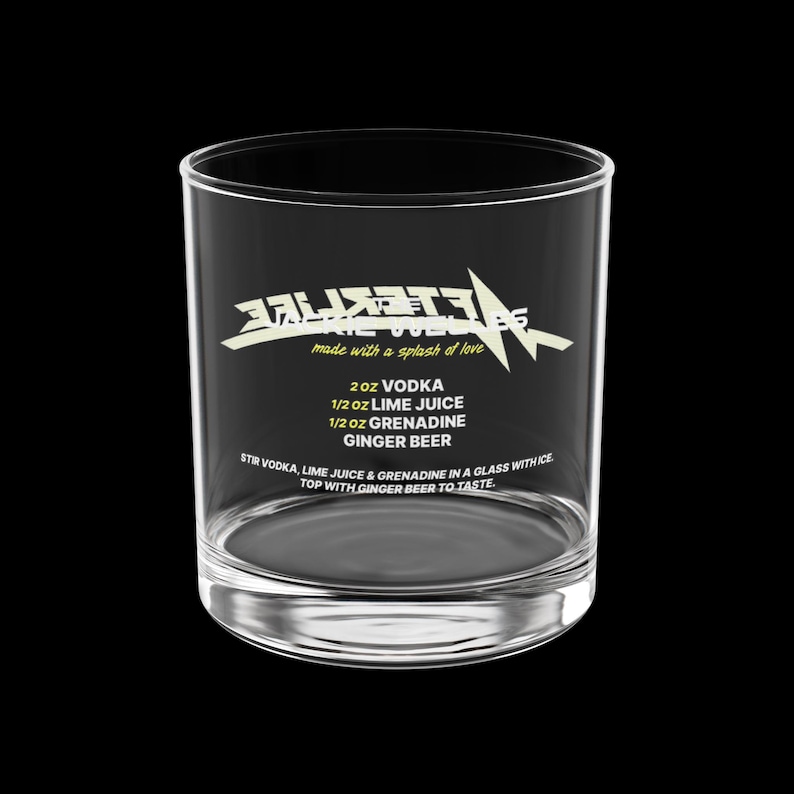 Afterlife Cocktail Glass, Cyberpunk Gifts, 10oz Tumbler, Recipe Rocks ...