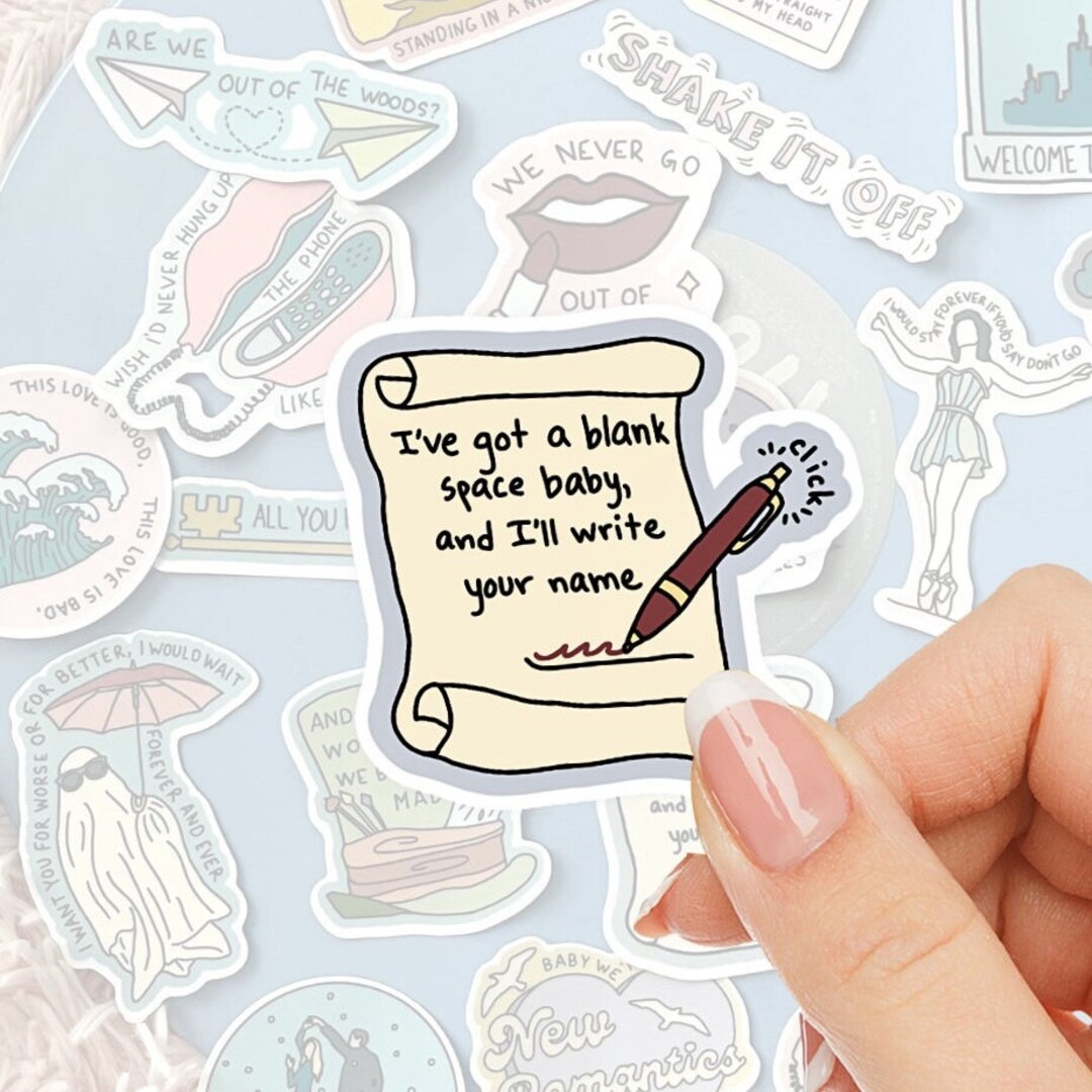 Taylor Swiftie Sticker Blank Space 1989 Taylors Version Swiftie Merch ...