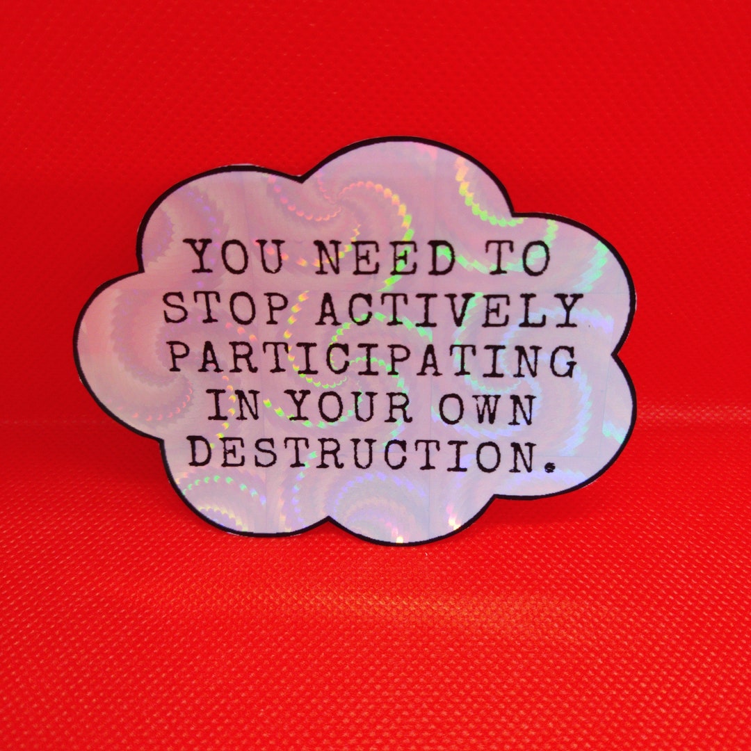 Positive Affirmation Sticker Self-care Reminder Empowering Quote Stop ...