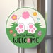 Spring Welcome Sign, Hello Spring Welcome Sign, Tulip Round Door Hanger ...