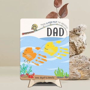 Handprint Art, Father's Day Gift, First Father's Day, Gift for Dad Love ...