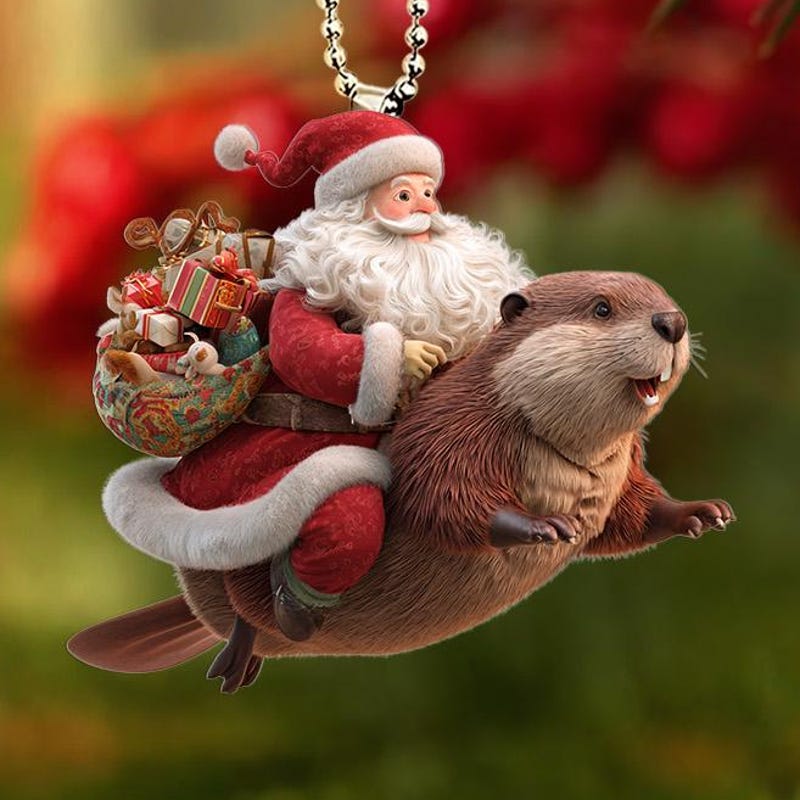 Beaver With Santa Hat - Etsy