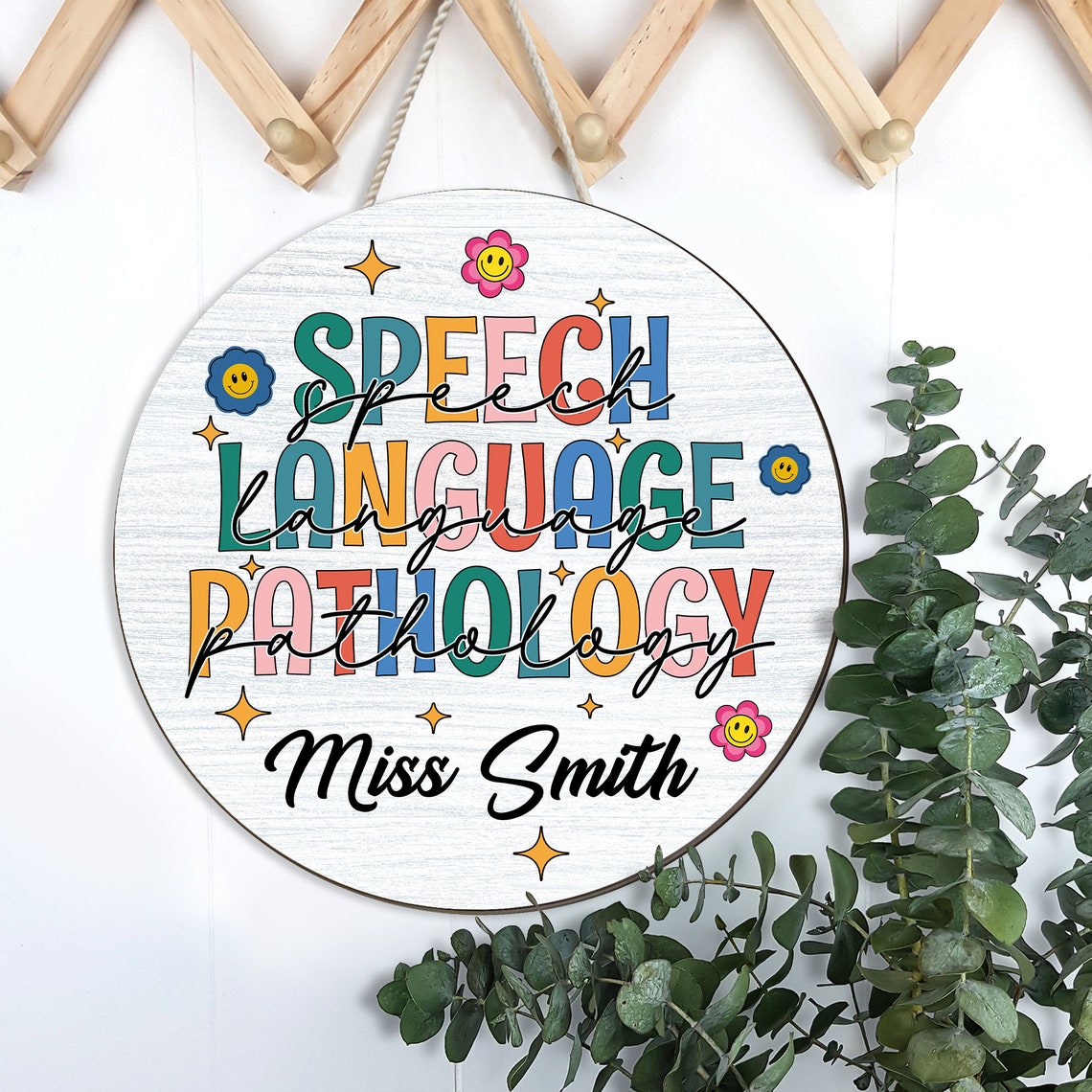 SLP Speech Language Pathology Sign, Speech Therapist Door Sign, Speech ...