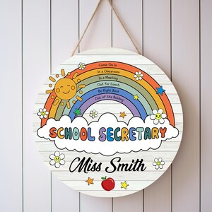 School Secretary Door Hanger, Secretary Gift, Secretaries Day ...