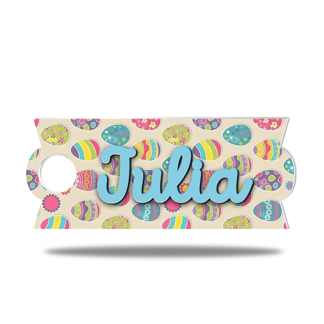 Personalized Tumbler Name Plate, Easter Eggs Stanley Name Plate ...