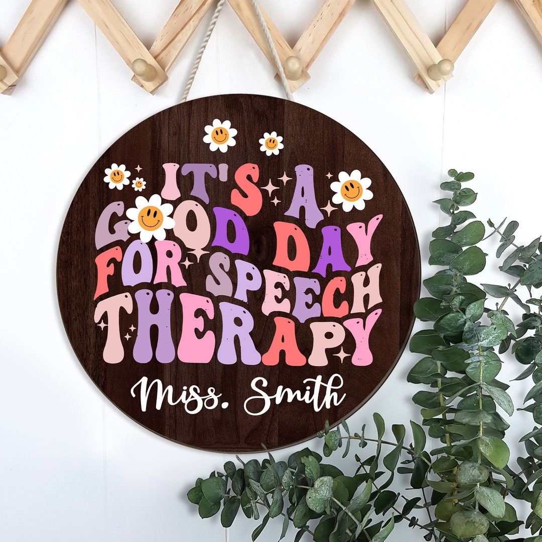 Speech Therapist Door Sign, Speech Therapy Decor,speech Therapy Door ...