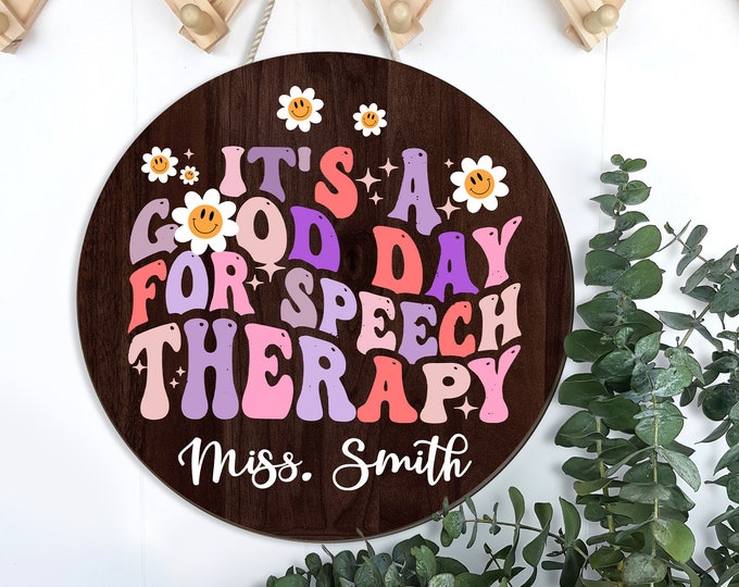 Speech Therapist Door Sign, Speech Therapy Decor,speech Therapy Door ...