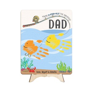 Handprint Art, Father's Day Gift, First Father's Day, Gift for Dad Love ...