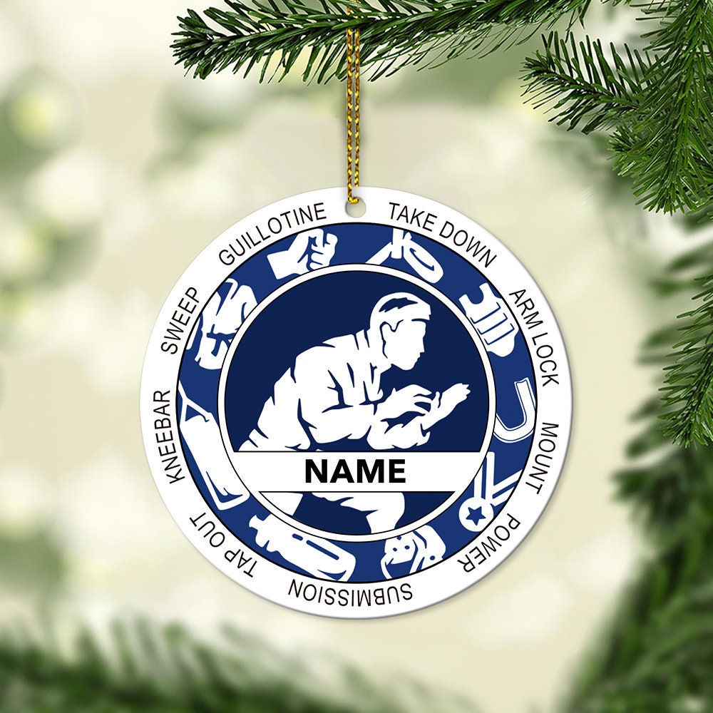 Personalized Male or Female Jiu Jitsu Ornament, Jiu Jitsu Christmas ...