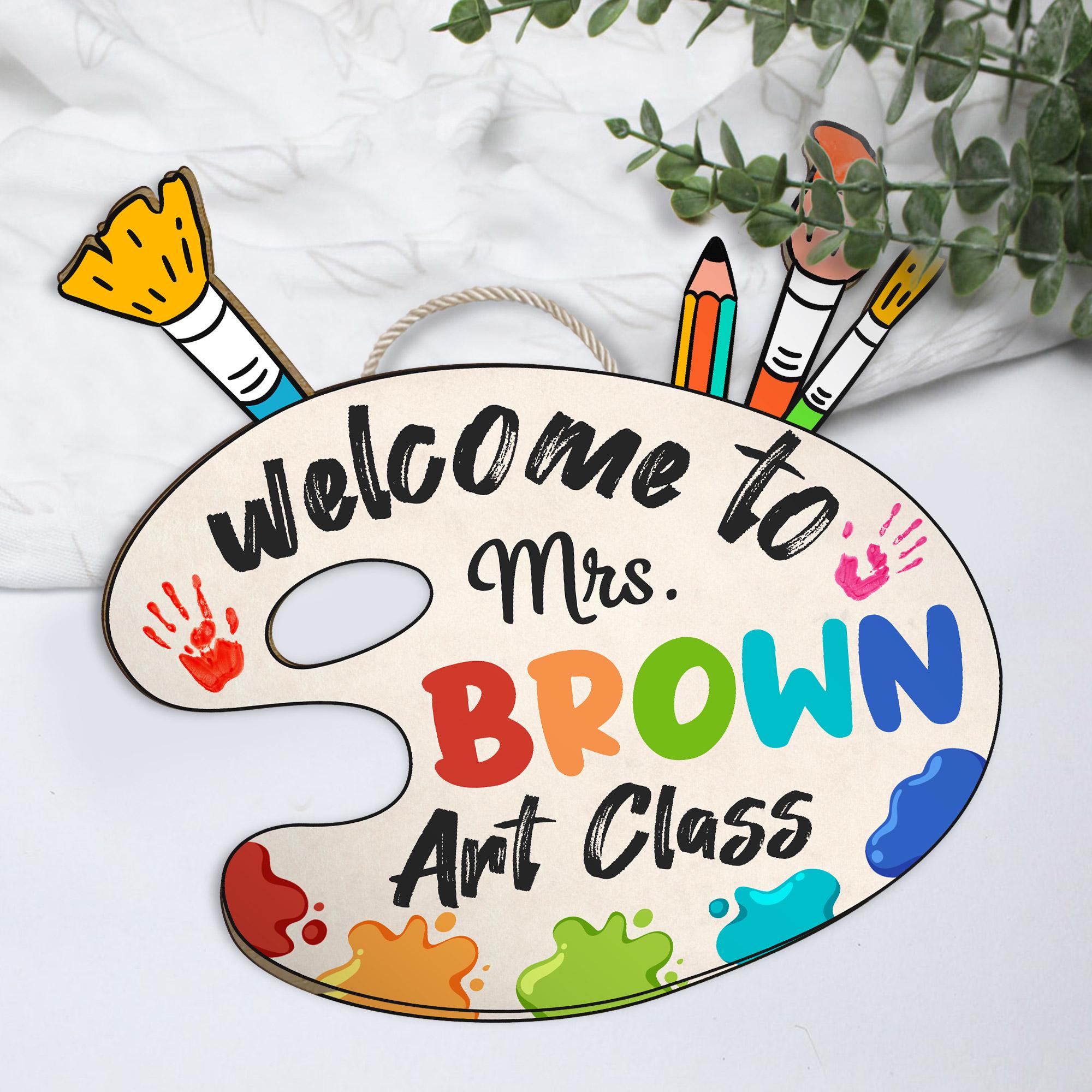 Art Teacher Hanging Door Sign, Art Class Sign, Art Teacher Door Sign ...