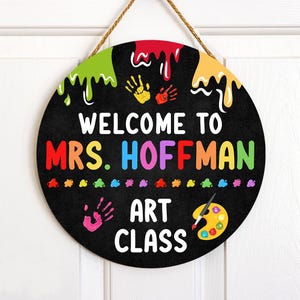 Art Teacher Hanging Door Sign, Art Class Sign, Art Teacher Door Sign ...