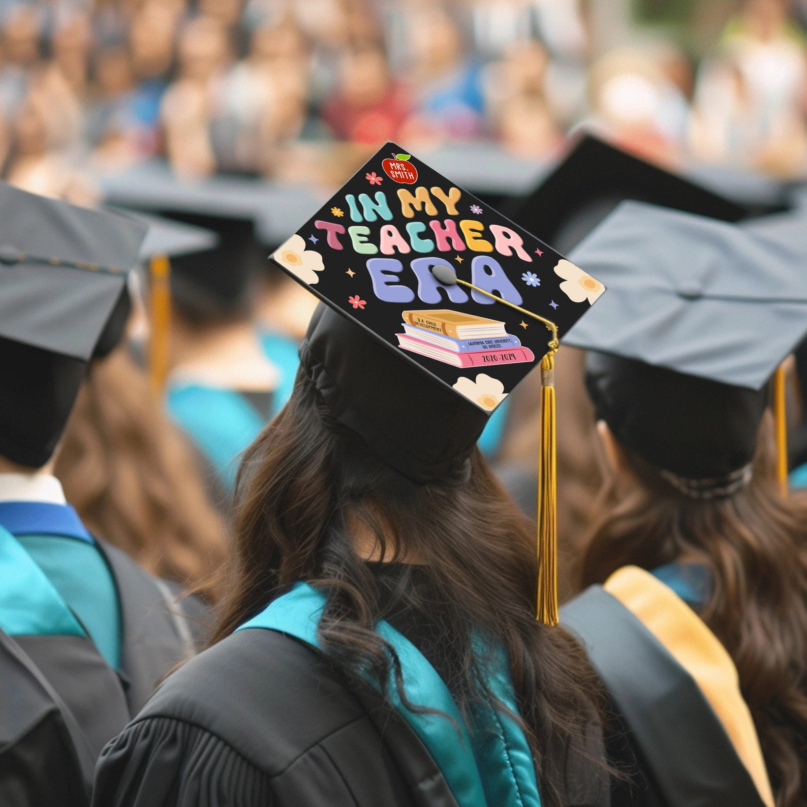 In My Teacher Era Graduation Cap Topper, Custom Time to Teach, Teacher ...