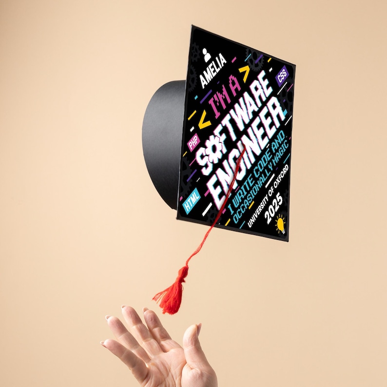 Software Engineer Graduation Cap Topper, Software Engineer Grad Cap ...