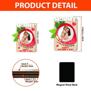 Mother's Day Fridge Photo Magnet, Mothers Day Gift, Gift for Grandma ...