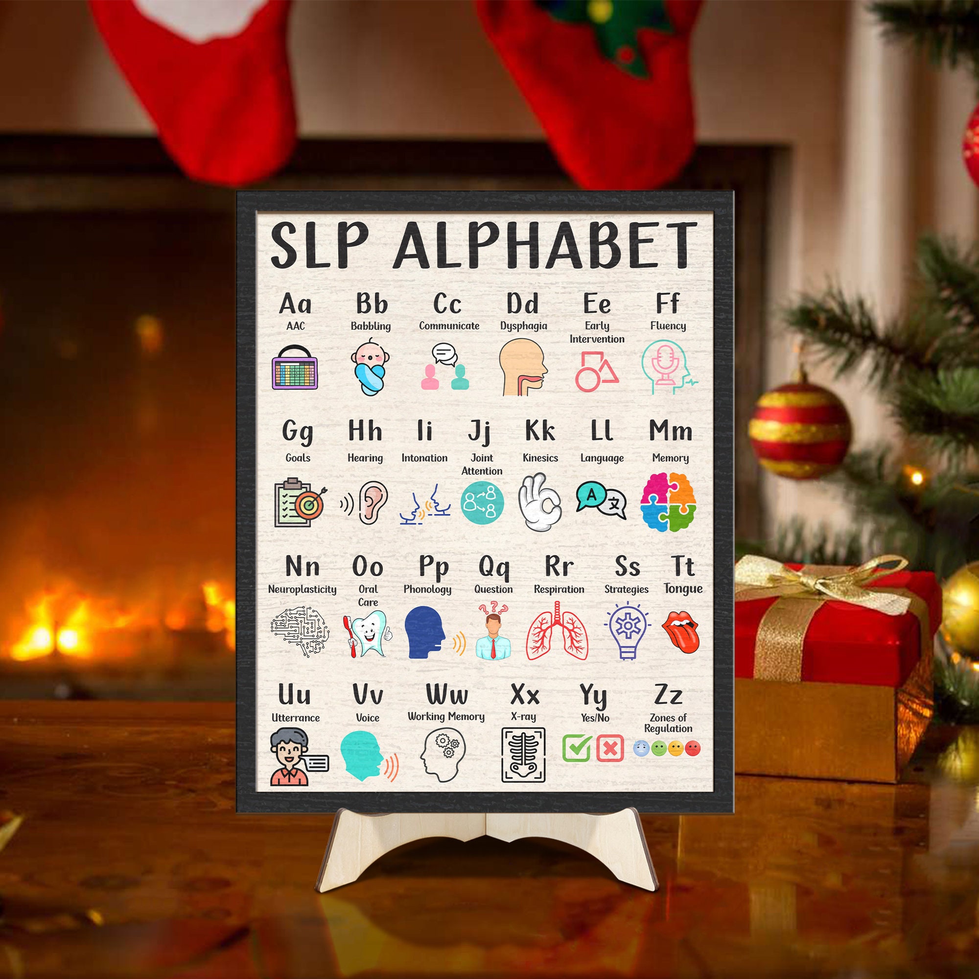 SLP Alphabet, Speech Alphabet Keepsake, Speech Therapy Sign,slp Gift ...
