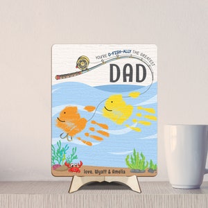 Handprint Art, Father's Day Gift, First Father's Day, Gift for Dad Love ...