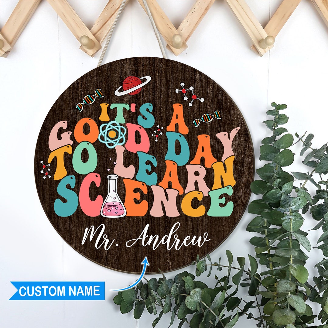 Science Teacher, Teacher Door Sign, Teacher Name Sign, Back to School ...