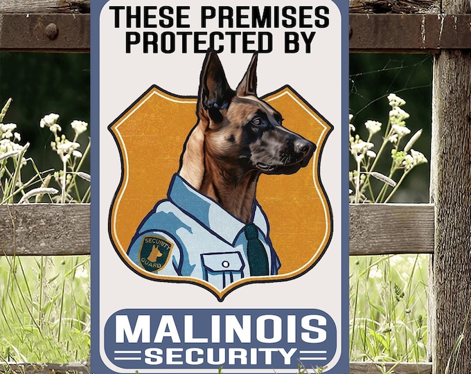 Victorian Belgian Malinois Metal Sign - Noble Protector, Regal Service ...