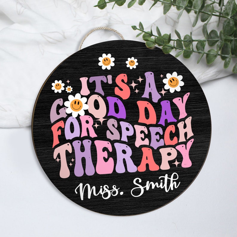 Speech Therapist Door Sign, Speech Therapy Decor,speech Therapy Door ...
